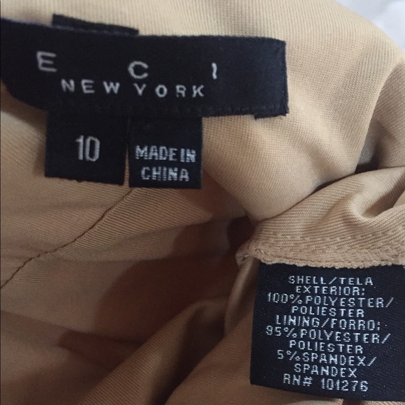 ECI | Dresses | Eci New York Cream Gold Lace Formal Evening Dress ...